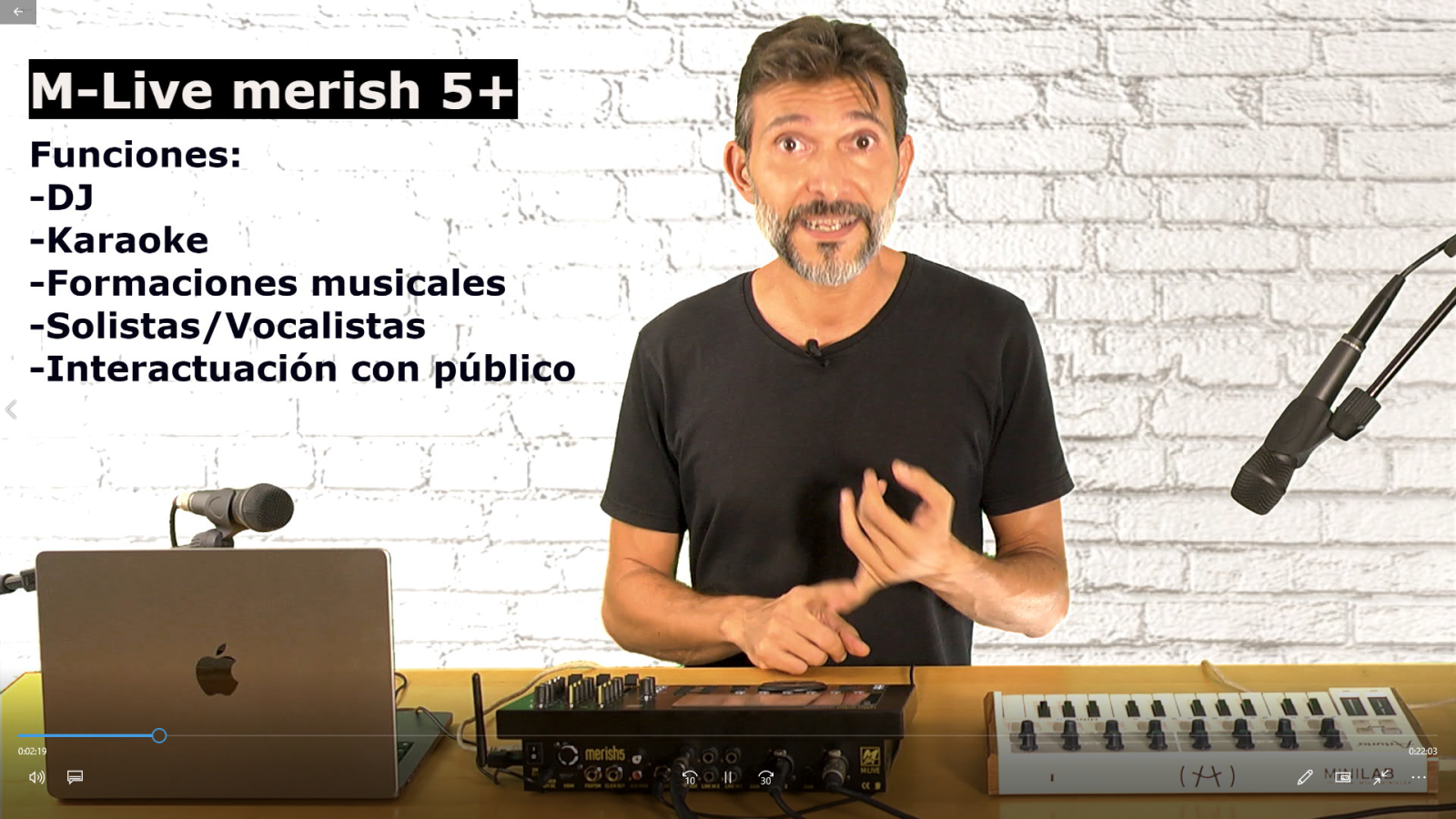 M-Live Merish 5 +. Para músicos en vivo, solistas, DJ de eventos ...